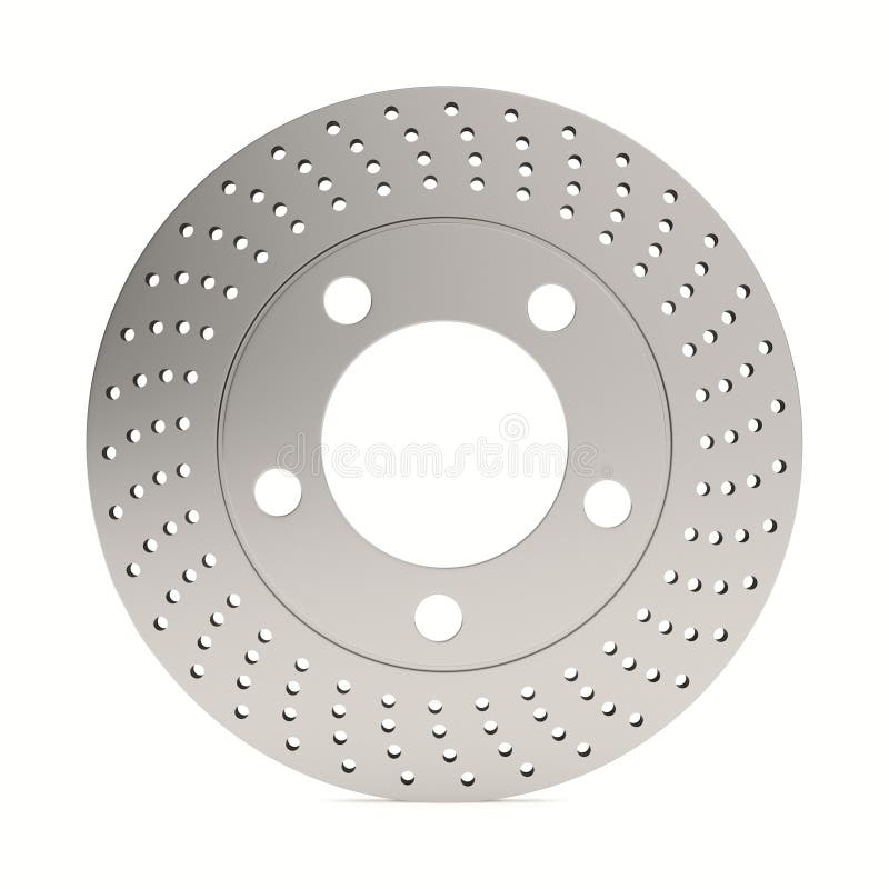Brake Disc on White Background. Isolated 3D Illustration Stock ...