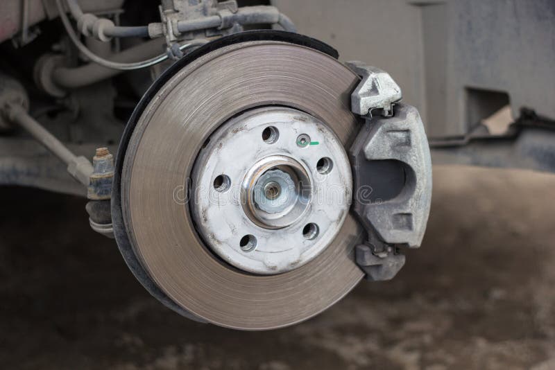 Brake Disk and Detail of a Wheel Hub Stock Image - Image of check, disc ...