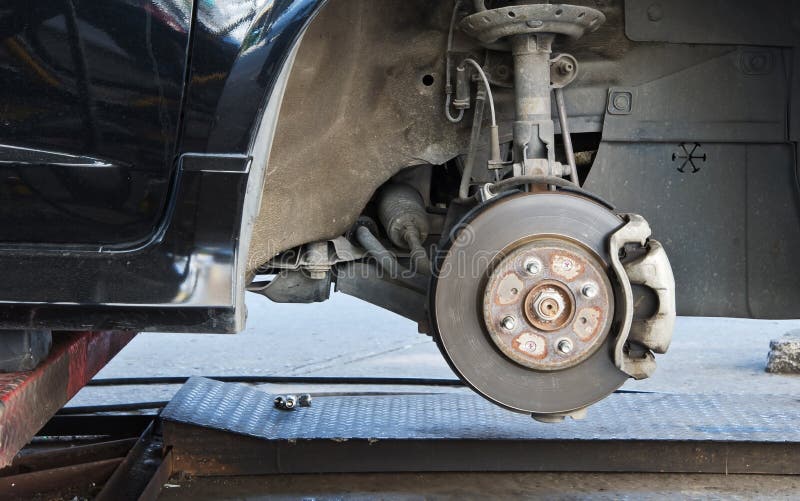 Brake Disk and the Wheel Assembly Stock Image - Image of detail ...