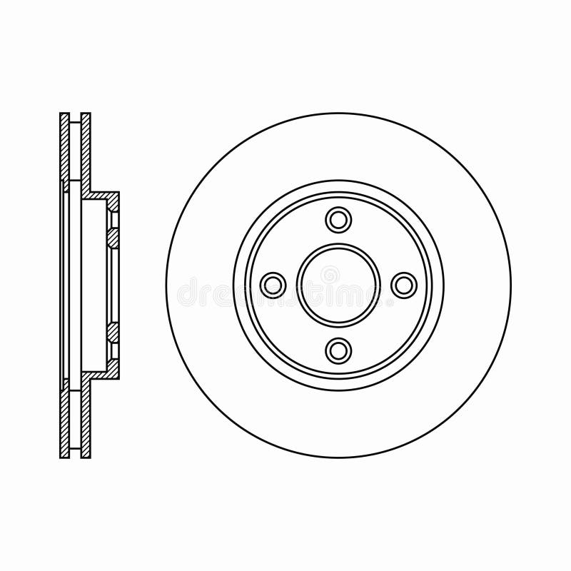 Car Brake Disc Rotor Icon. Vector Illustration Stock Vector ...
