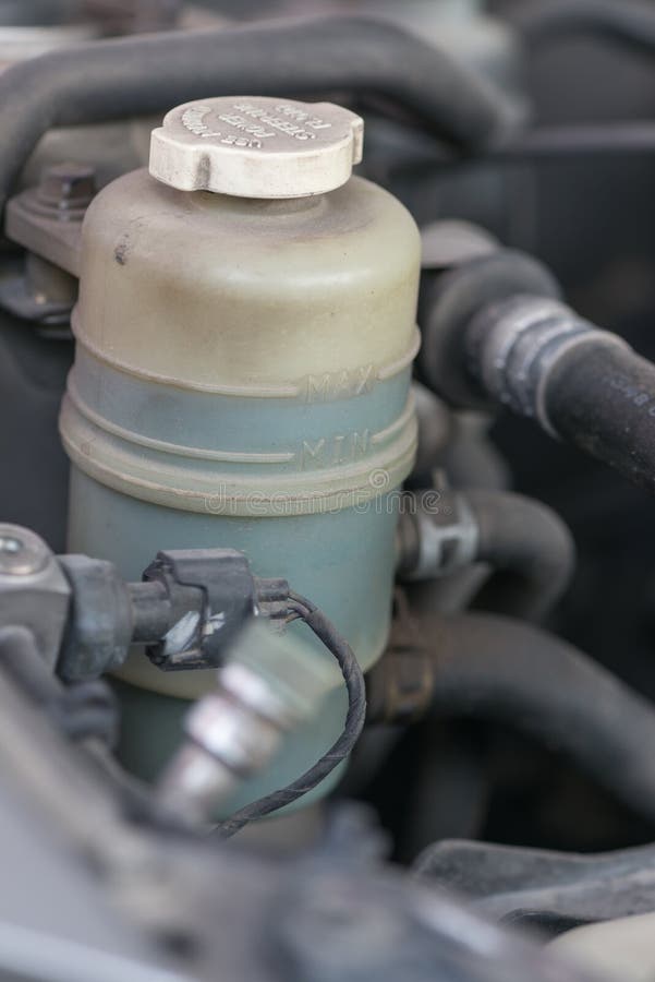 Brake Fluid in the Tank at Max Level. Stock Photo - Image of liquid ...