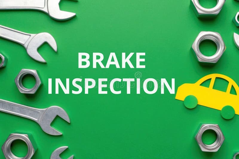 Brake Inspection Text Words Meaning Theme of Diagnostics and Auto ...