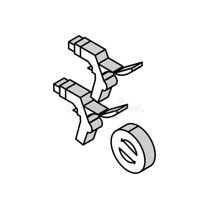 Brake Levers Replacement Isometric Icon Vector Illustration Stock ...