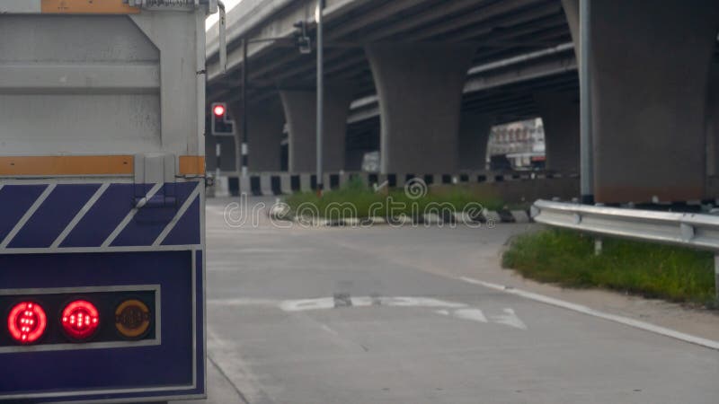 Brake Light of Truck Car on the Road. Stock Image - Image of creativity ...