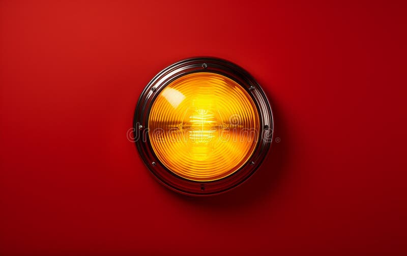 Brake Lights Against a Yellow Backdrop -Generative Ai Stock ...