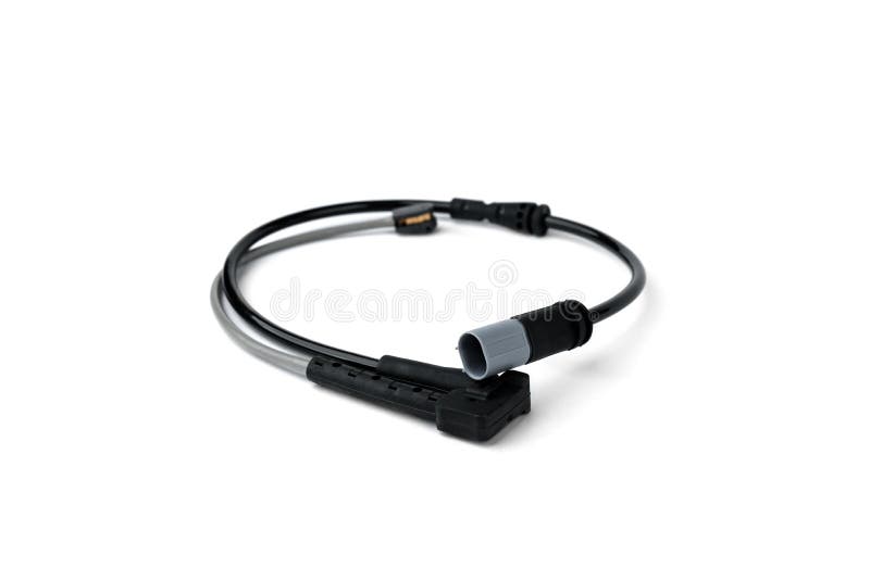 Brake Pad Wear Sensor Isolated on White Background. Stock Image - Image ...