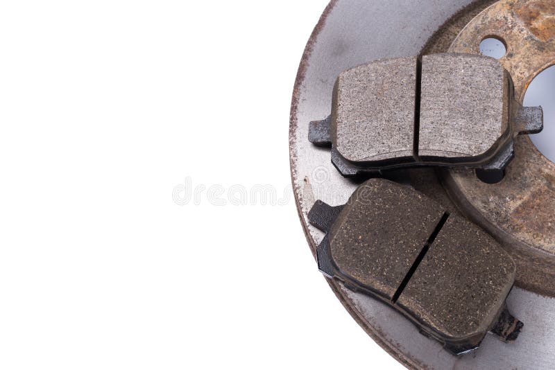 Brake Pads and Brake Discs on White Background Stock Photo - Image of ...