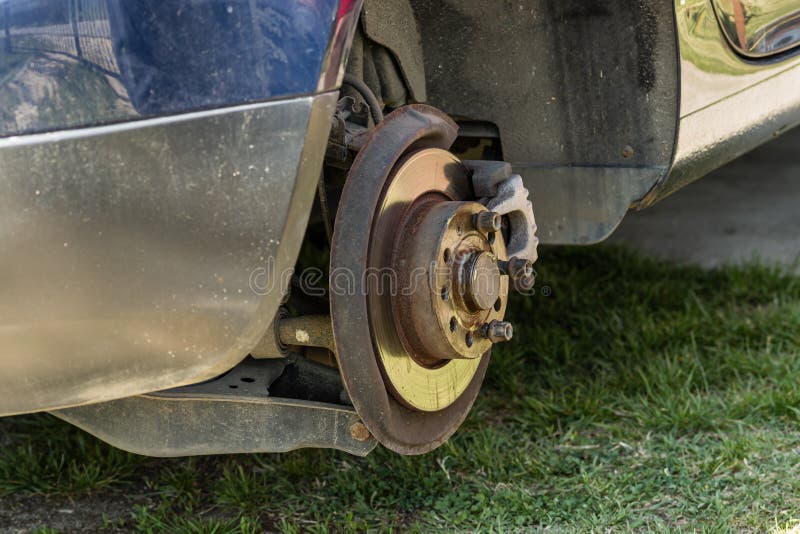 Brake System of an Old Car in Romania, Targoviste, 2021 Stock Photo ...