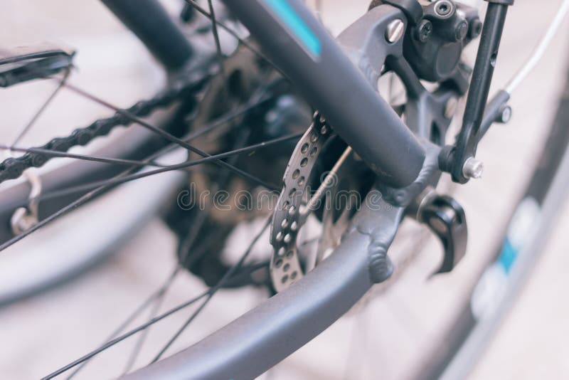 Brake System on Mountain Bike Stock Image - Image of drivetrain, sunset ...