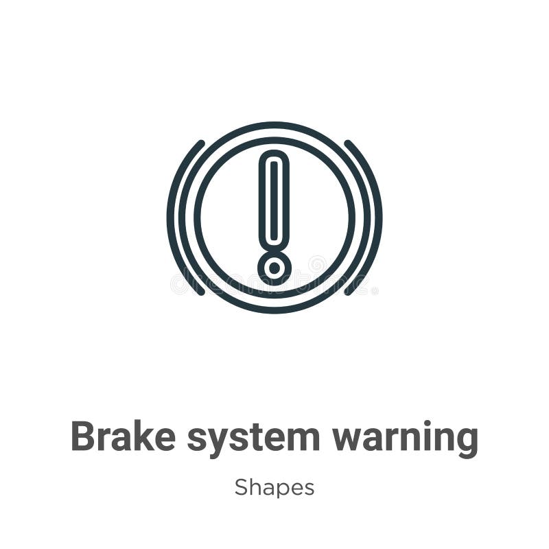 Brake System Warning Icon in Filled, Thin Line, Outline and Stroke ...