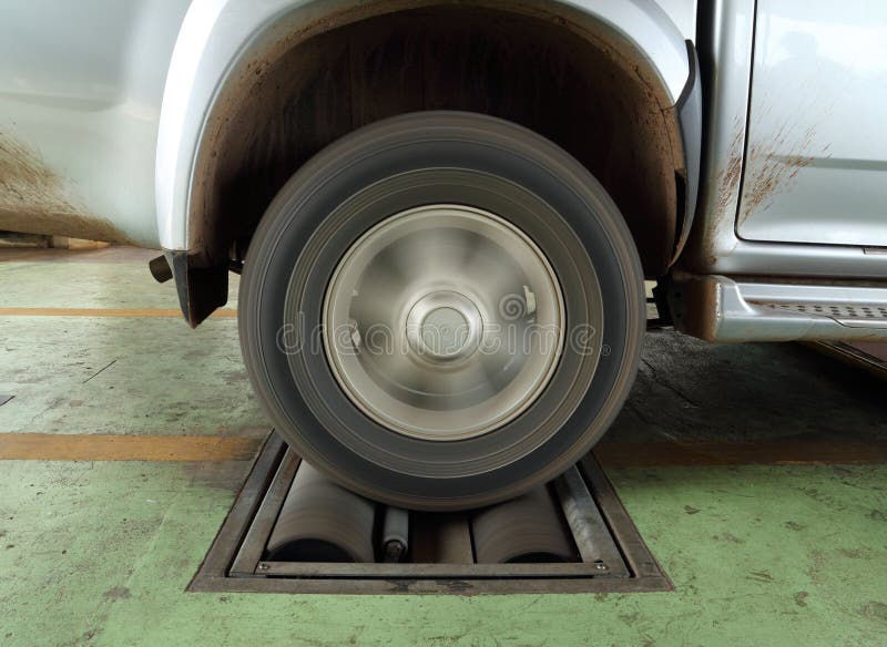 Brake Testing System of Car Stock Image - Image of road, repairing ...