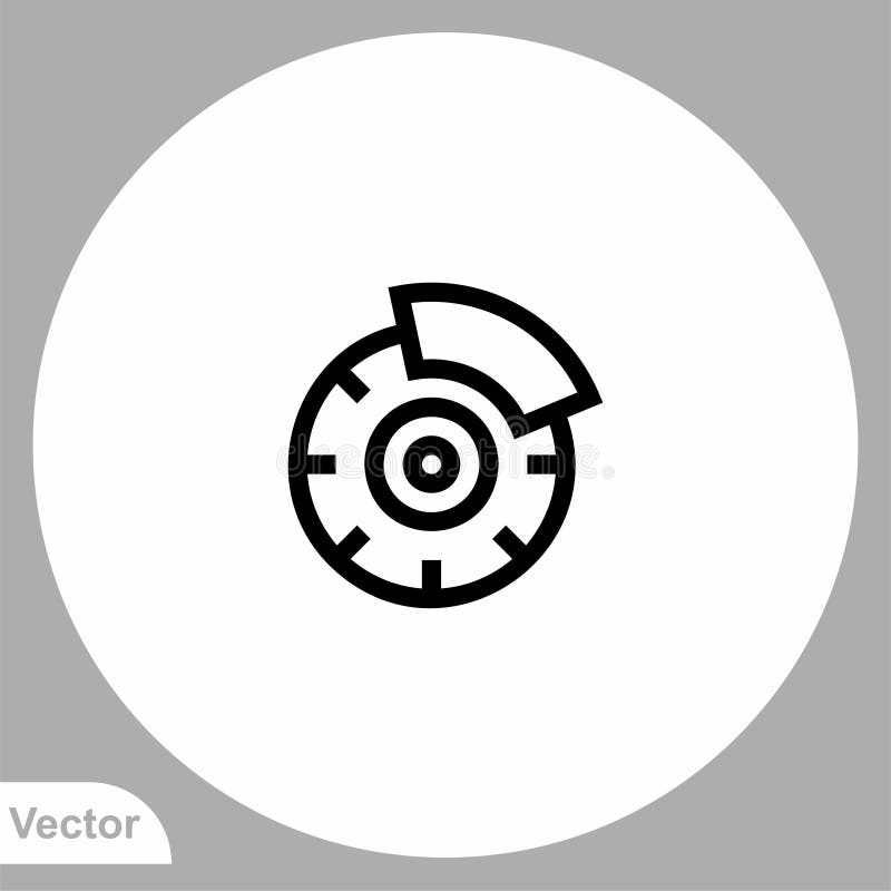 Brake Vector Icon Sign Symbol Stock Vector - Illustration of isolated ...