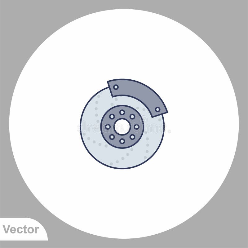 Brake Vector Icon Sign Symbol Stock Vector - Illustration of isolated ...