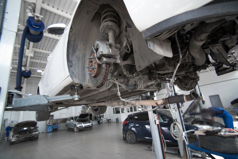 Brake work in progress stock image. Image of brake, shop - 117451847