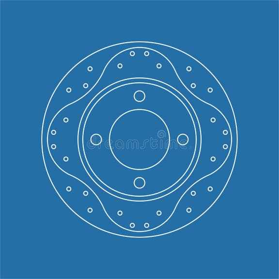 Car Brake Disc Rotor Icon. Vector Illustration Stock Vector ...