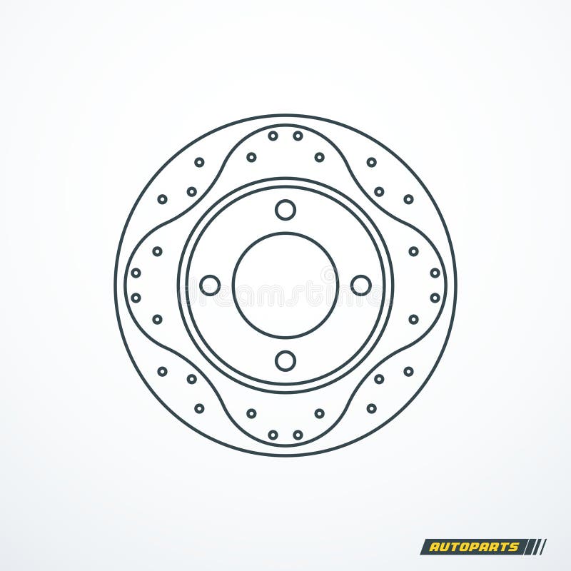 Car Brake Disc Rotor Icon. Vector Illustration Stock Vector ...