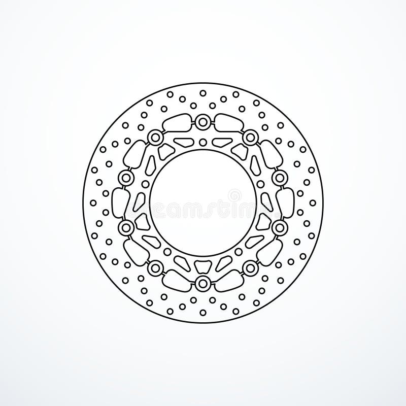 Motorcycle Brake Disc Rotor Icon. Vector Illustration Stock Vector ...