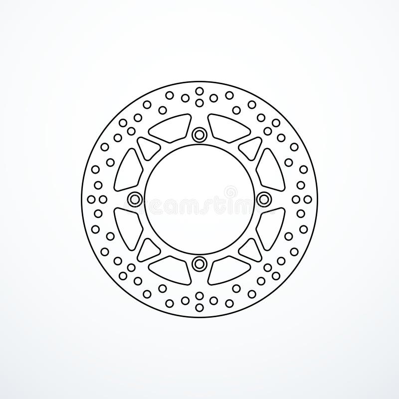 Motorcycle Brake Disc Rotor Icon. Vector Illustration Stock Vector ...