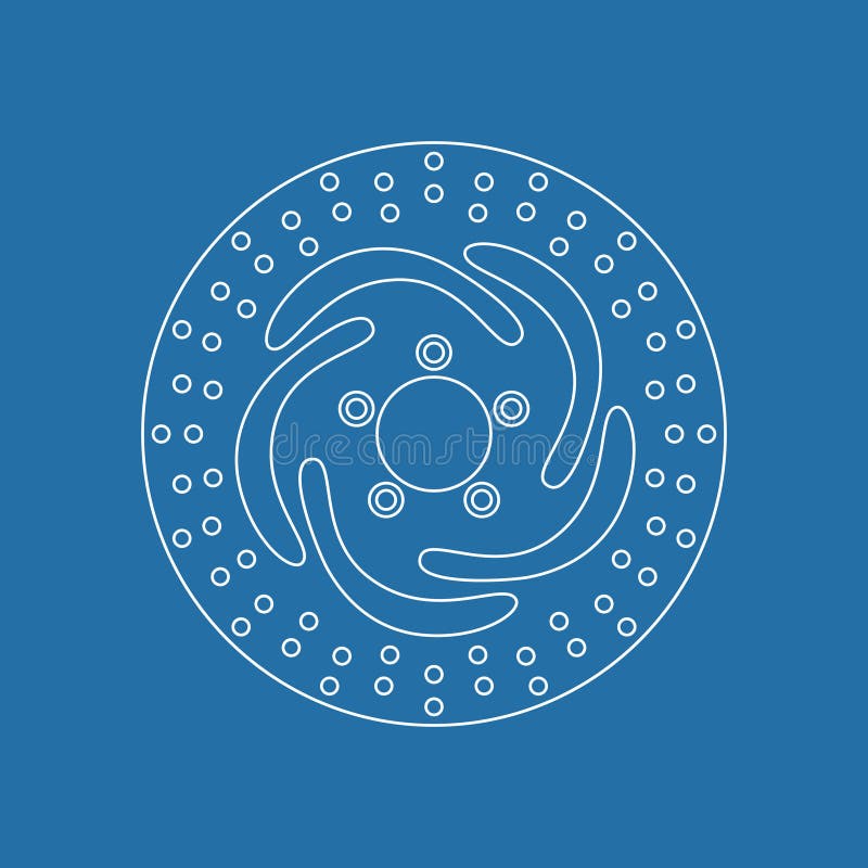 Motorcycle Brake Disc Rotor Icon. Vector Illustration Stock Vector ...