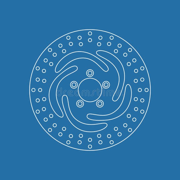 Motorcycle Brake Disc Rotor Icon. Vector Illustration Stock Vector ...