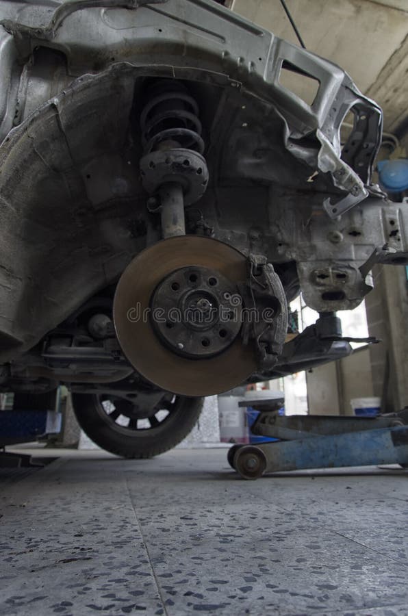 The Brakes and Shock Absorbers of a Car Stock Photo - Image of chassis ...