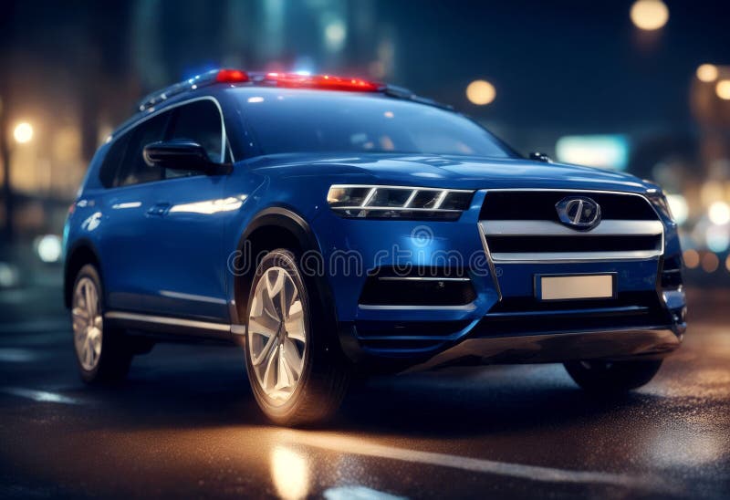Braking Emergency 3d Crash Image Rendering Rear Automatic Concept Suv ...