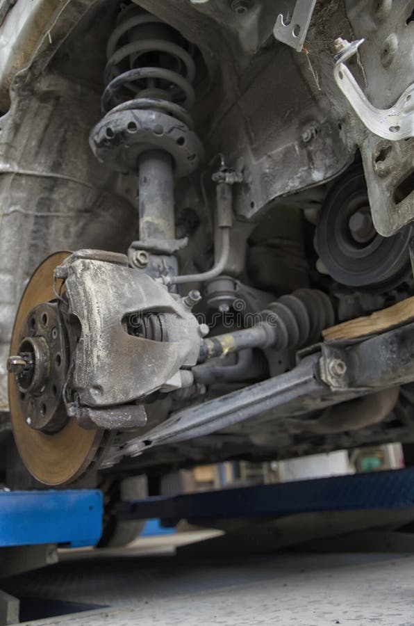 Braking system of a car stock image. Image of repair - 98377973