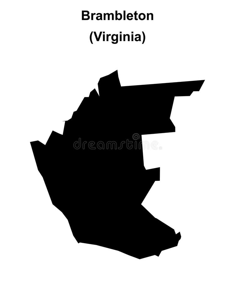 Brambleton outline map stock illustration. Illustration of empty ...