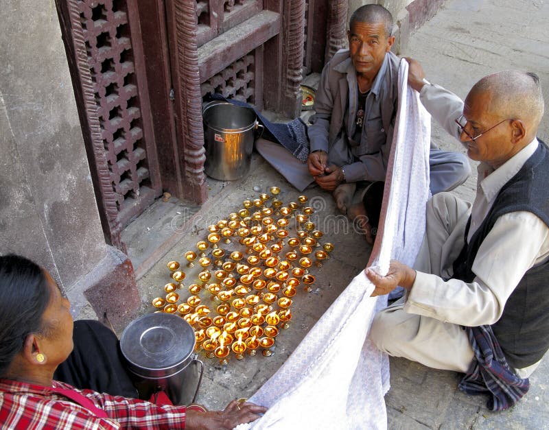 Bramin, Worshipers and Candles Editorial Image - Image of religion ...