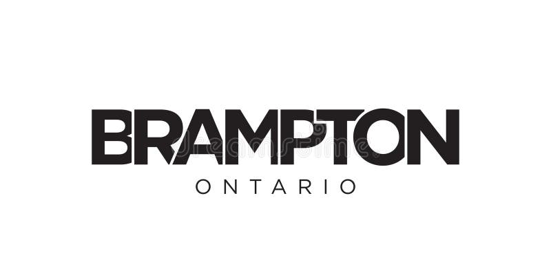 Brampton in the Canada Emblem. the Design Features a Geometric Style ...