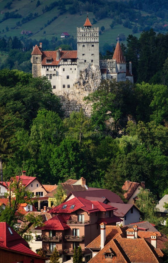 The Bran Castle and Bran City Stock Image - Image of legend, brasov ...