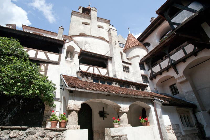 Bran castle inner yard stock image. Image of tile, mediaeval - 33267489