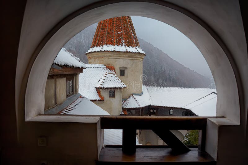 Bran Castle Tower stock photo. Image of dracula, daytime - 28839416
