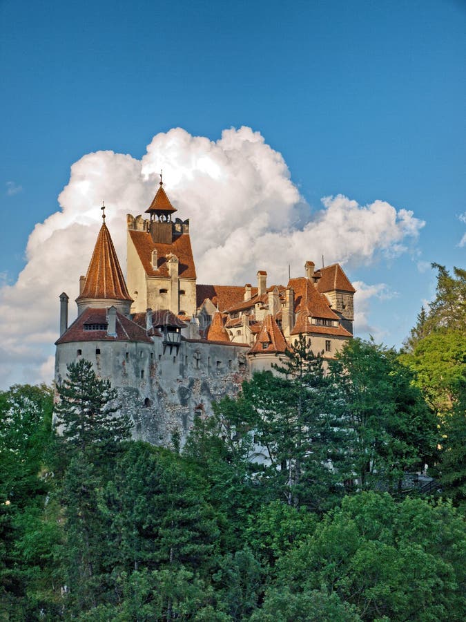 Bran Castle View in a Summer Day Stock Image - Image of palace, castle ...