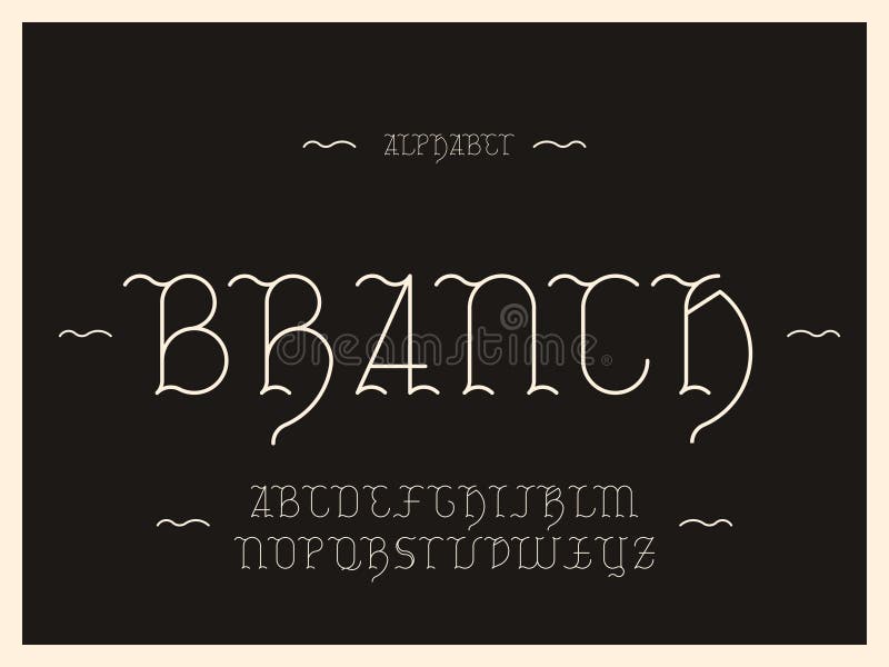 Branch Font. Vector Alphabet Stock Vector - Illustration of letters ...