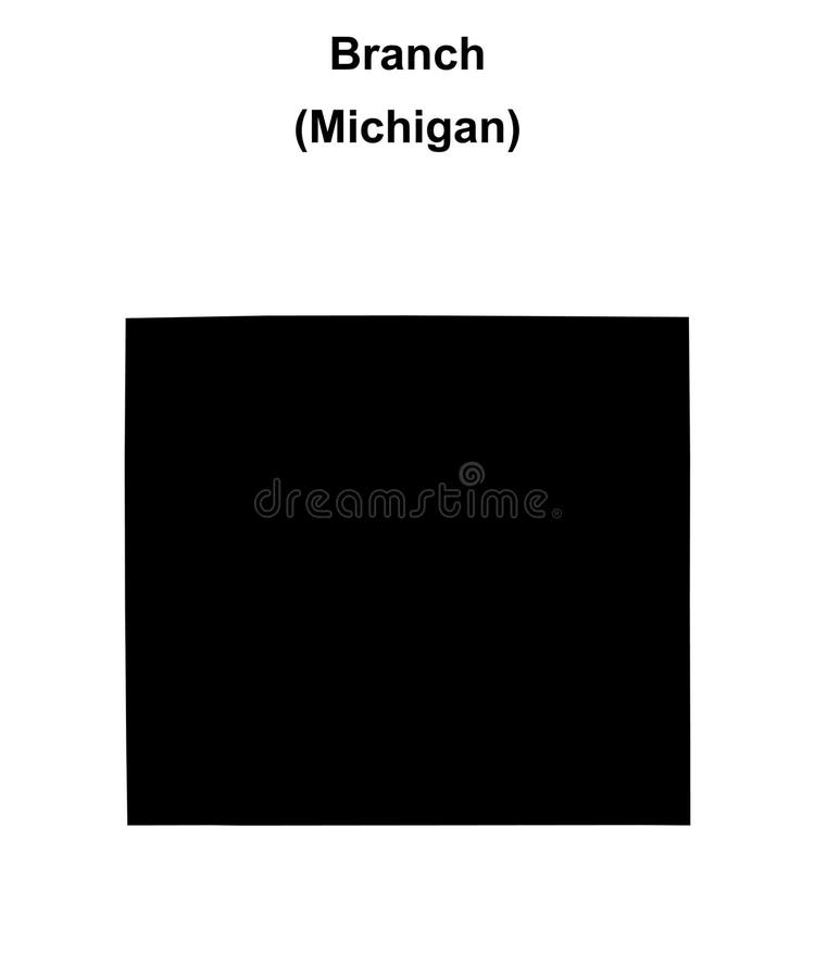 Branch outline map stock vector. Illustration of silhouette - 361606970