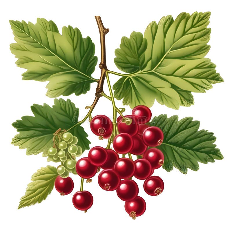 Branch with Currant Vintage Drawing Stock Image - Illustration of ...
