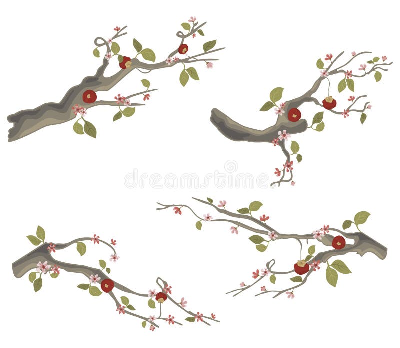 Branch design set stock illustration. Illustration of beautiful - 11251657
