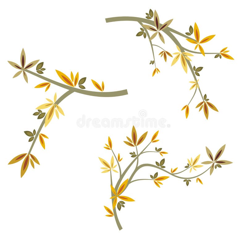 Branch design set stock illustration. Illustration of decorative - 11827102