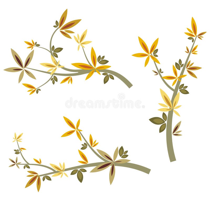 Branch design set stock illustration. Illustration of decorative - 11827102