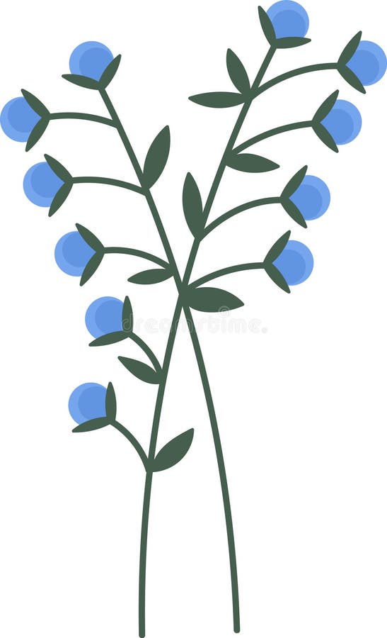 Branch with Flowers stock vector. Illustration of summer - 307822250