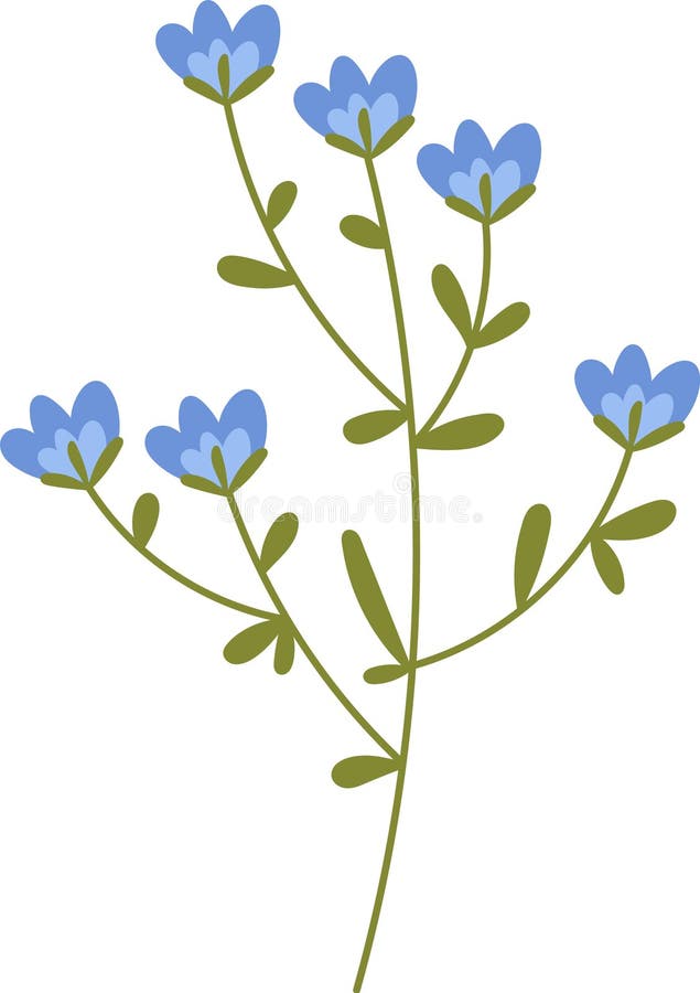 Branch with Flowers stock vector. Illustration of garden - 307822579