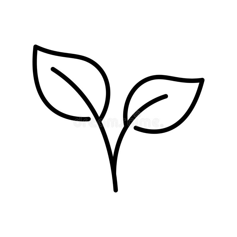 Branch Icon. Branch with Leaves Stock Vector - Illustration of isolated ...