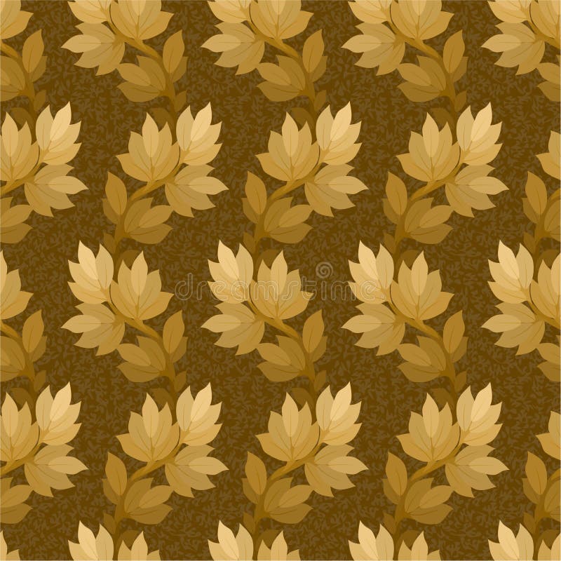 Branch with Leaves Seamless Stock Vector - Illustration of sketching ...