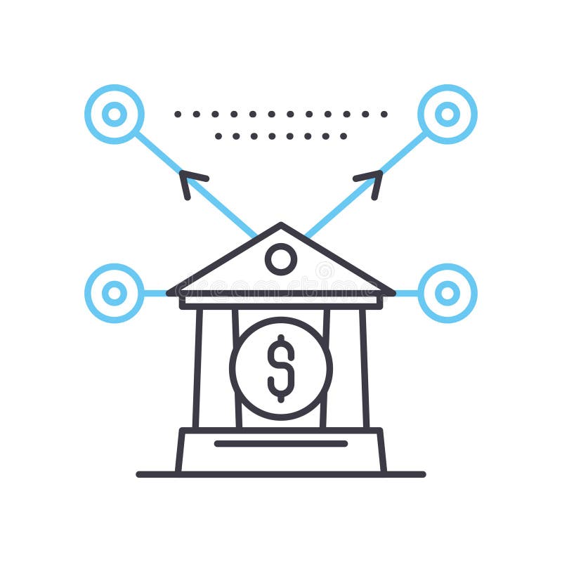 Branch Network Line Icon, Outline Symbol, Vector Illustration, Concept ...