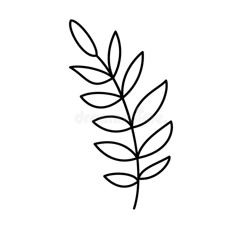 Branch Outline Vector Icon. Thin Line Black Branch Icon, Flat Vector ...