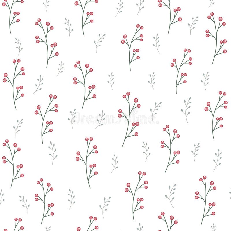 Branch Pattern on White Background Stock Illustration - Illustration of ...