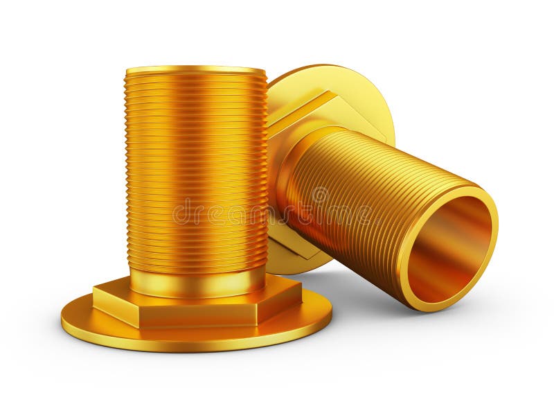 Branch pipes with thread stock illustration. Illustration of spanner ...