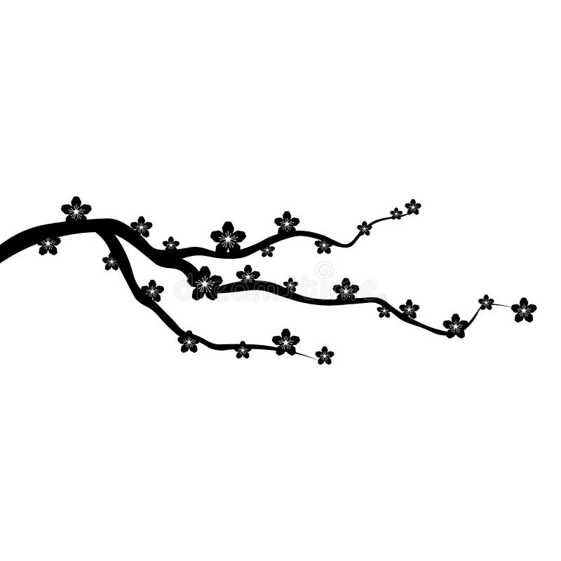 Branch Sign Icon with Flowers. Vector Illustration Eps 10 Stock ...