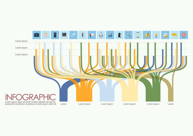 Branch Tree Bar Infographic Template Stock Vector - Illustration of ...